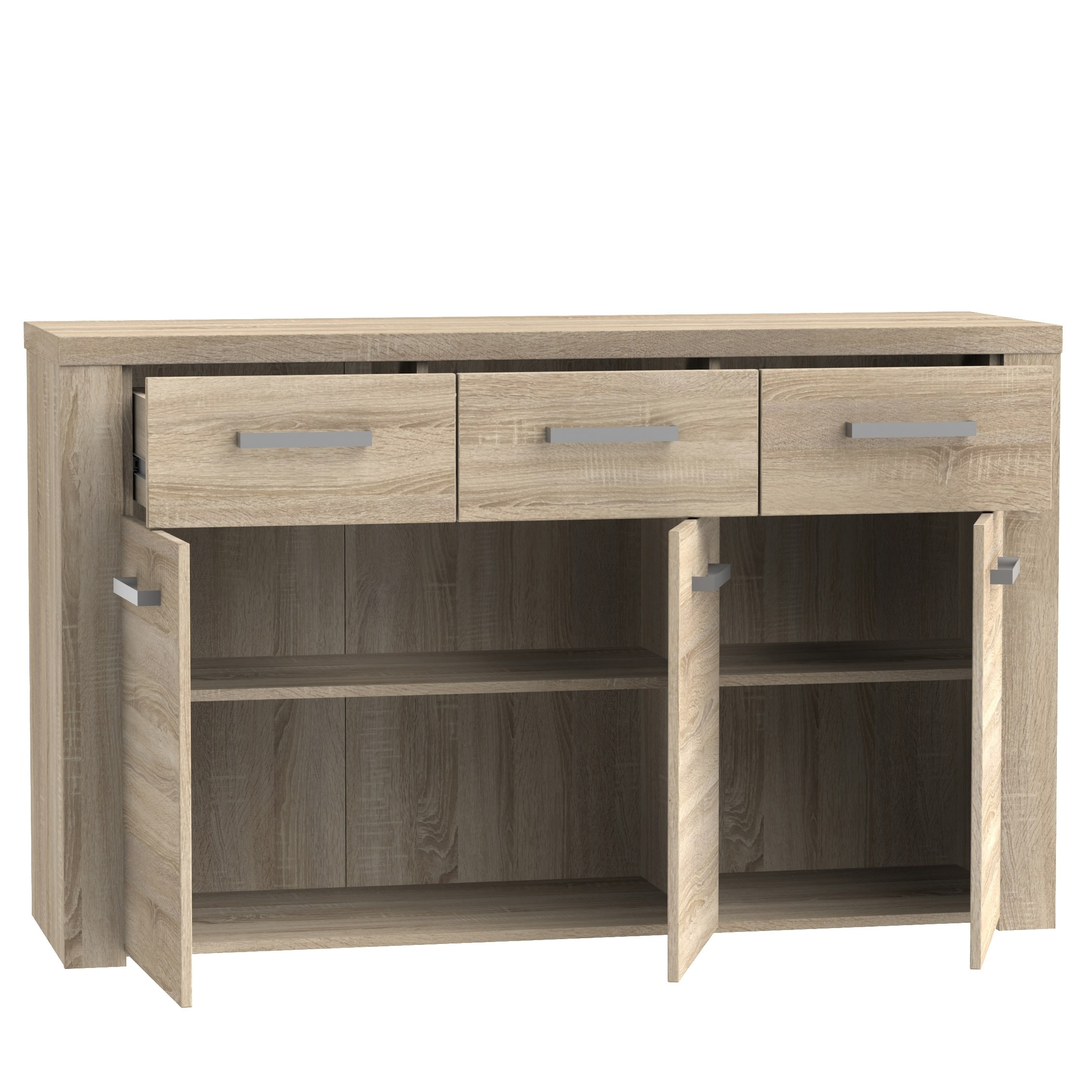 Stilvolle Poco Sideboard Sonoma Eiche Ebenbild