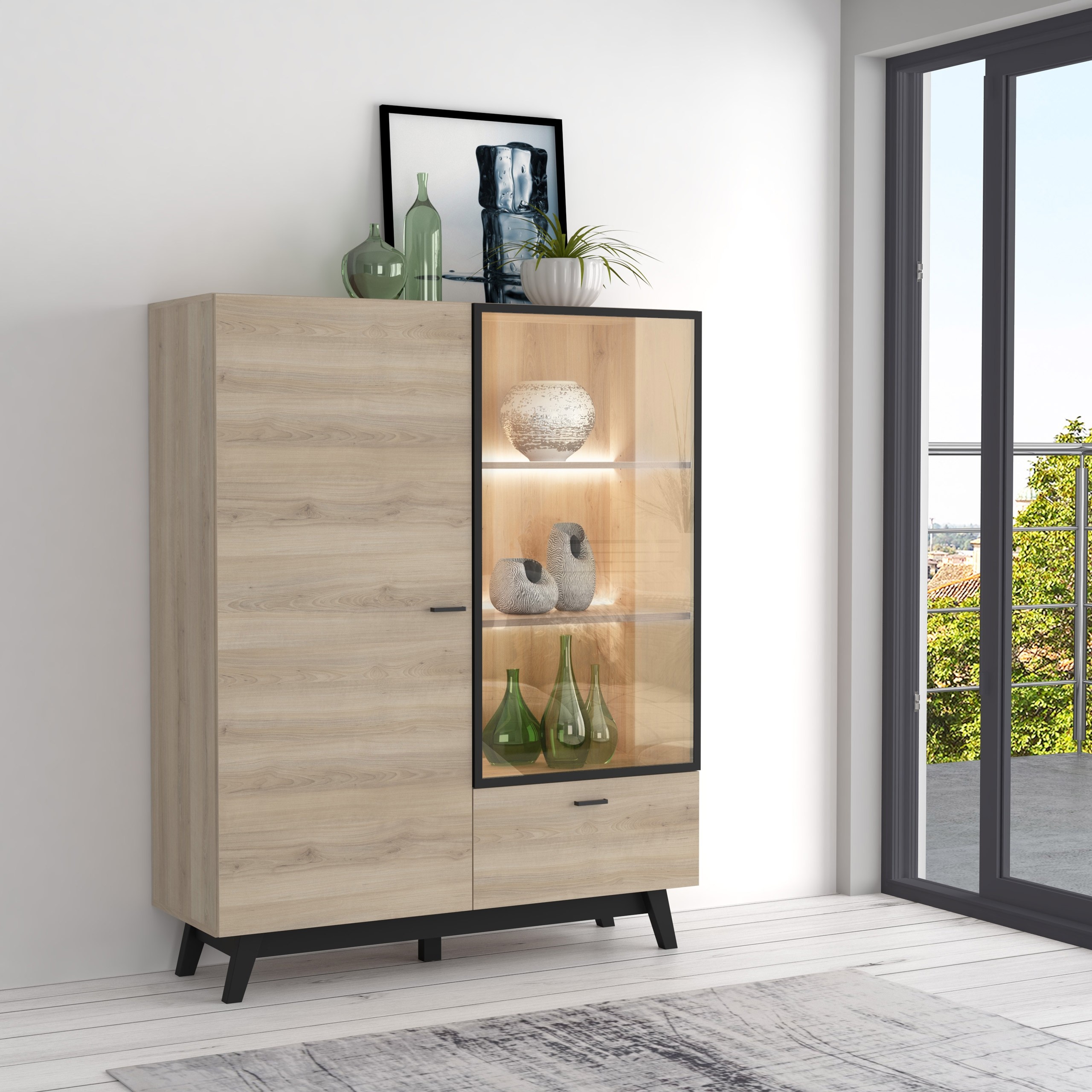 Vitrine Sonoma Eiche