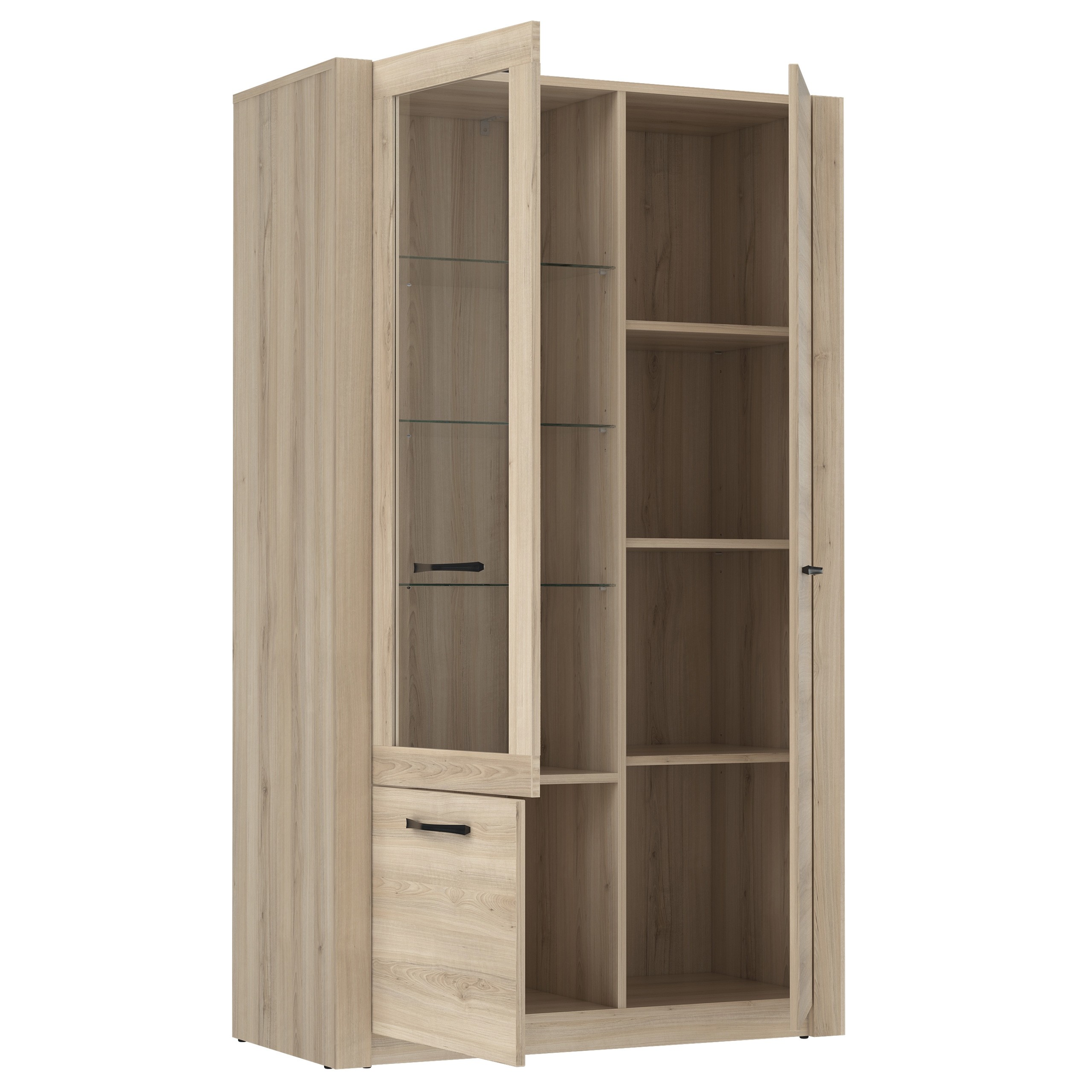 Elegantes Vitrine Sonoma Eiche Bild