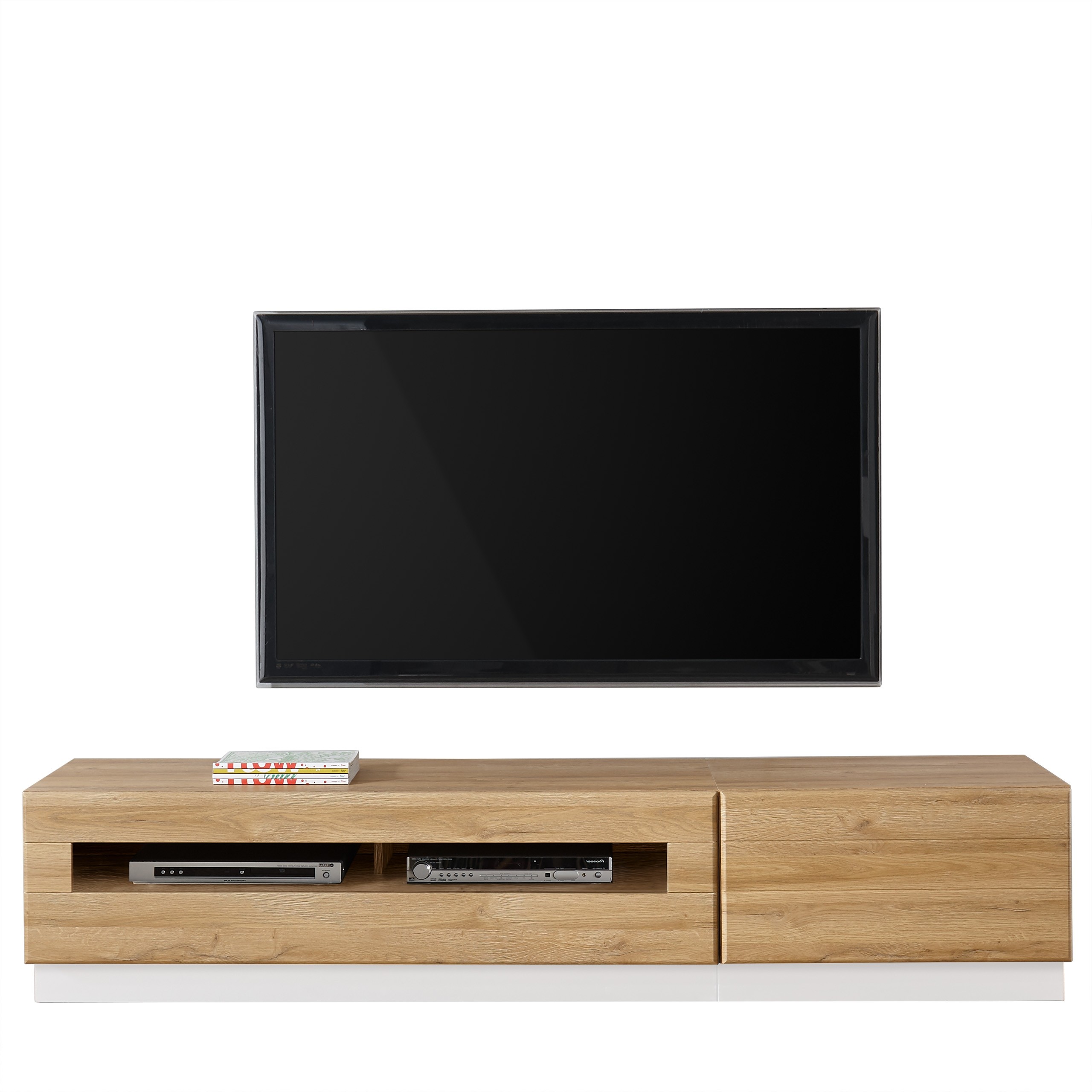 TV Board Weiß Eiche Dekor Newfurn