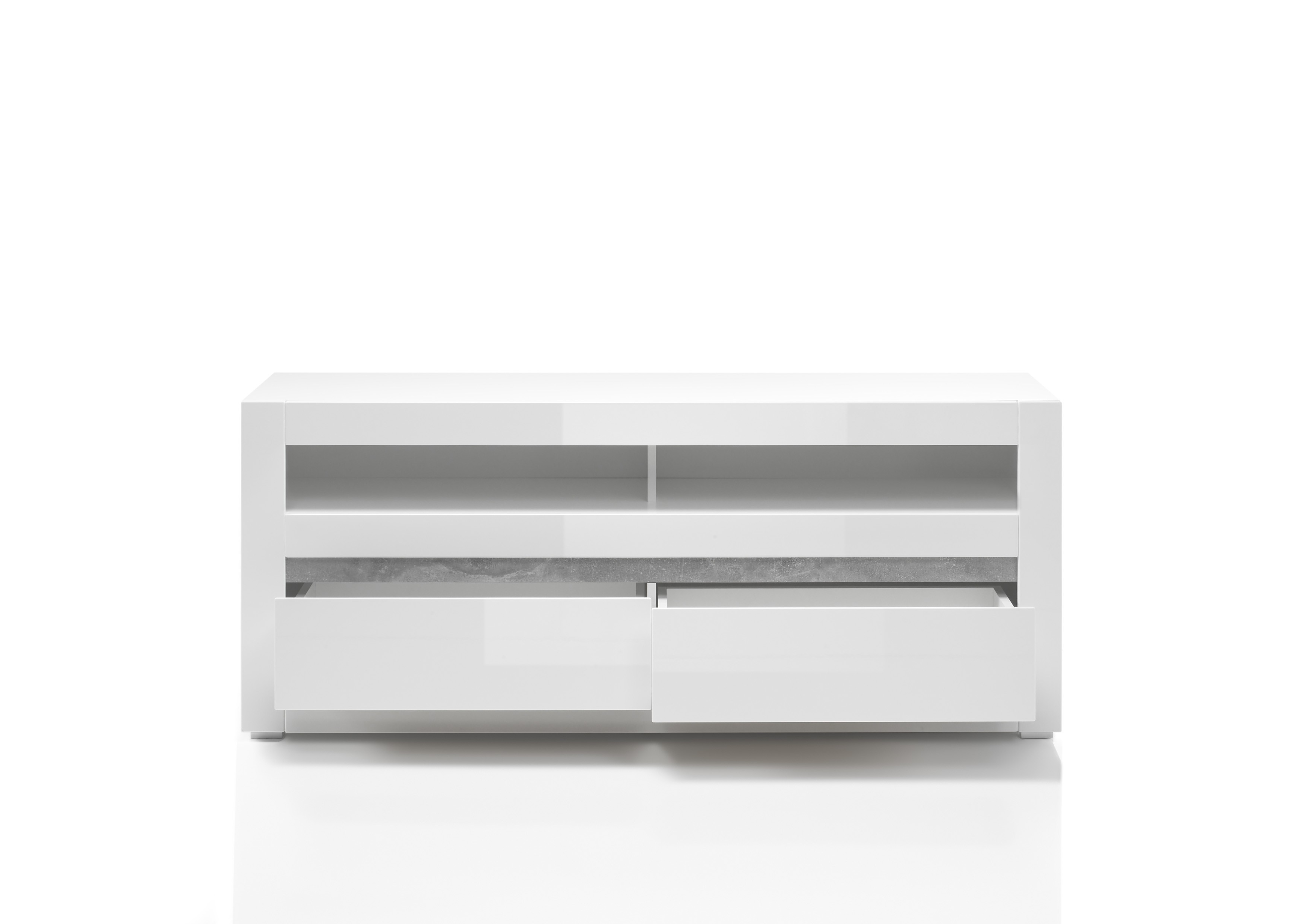 TV Lowboard mit Weiß Hochglanz Newfurn