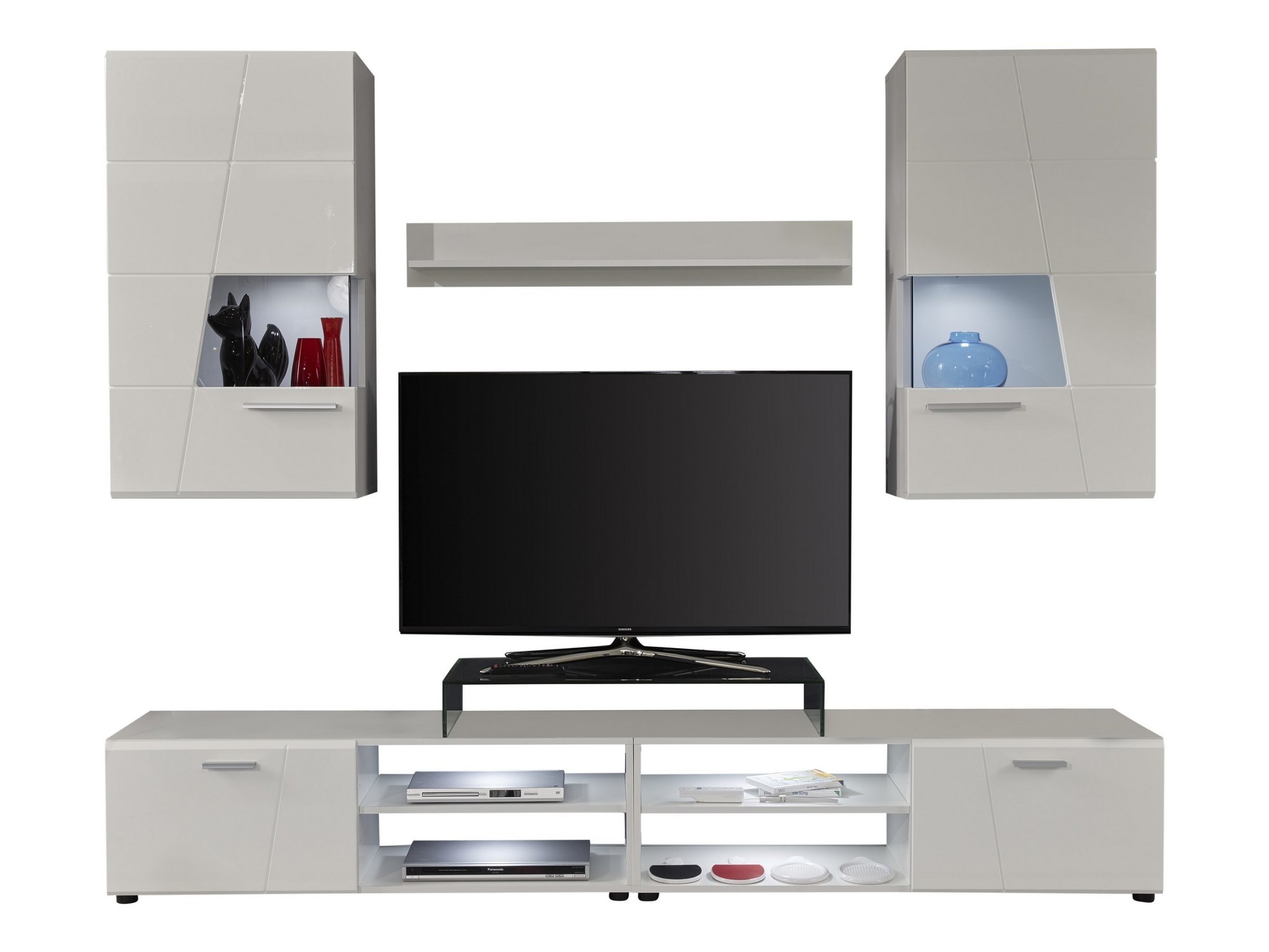 Wohnwand Weiß Hochglanz Newfurn