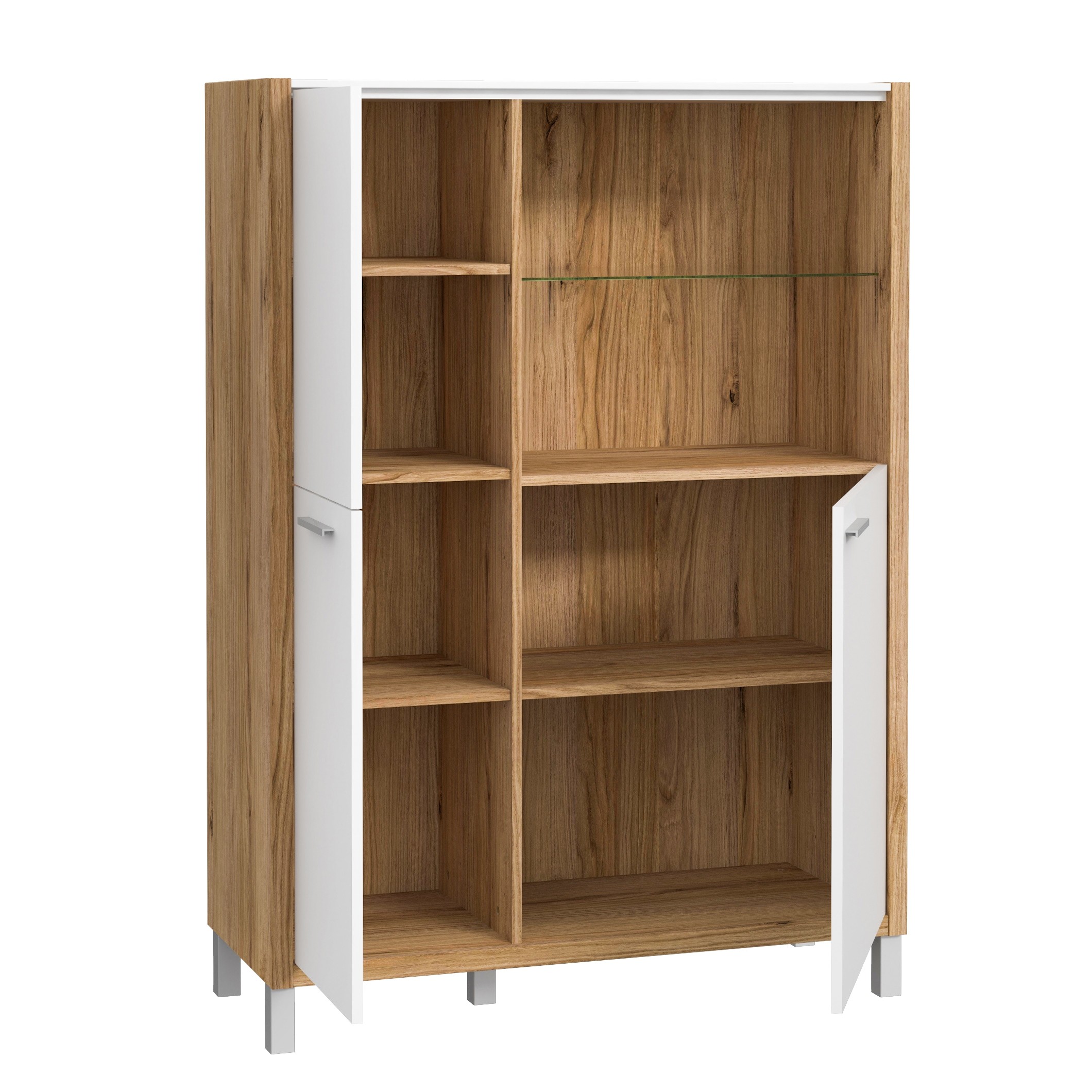 Highboard Catania Eiche Weiß Newfurn