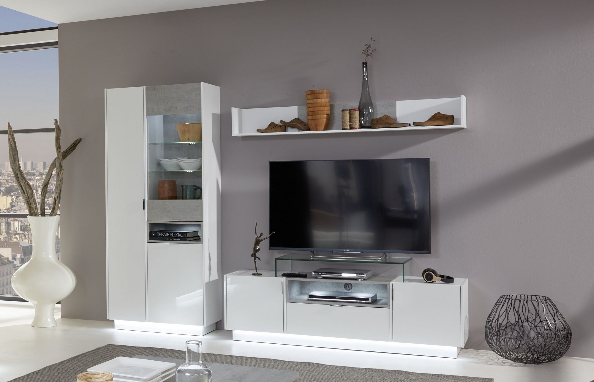 Erstaunlich Wohnwand Weiß Hochglanz Ikea Bilder